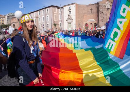 National demonstration for peace in Rome organized by Italian ...