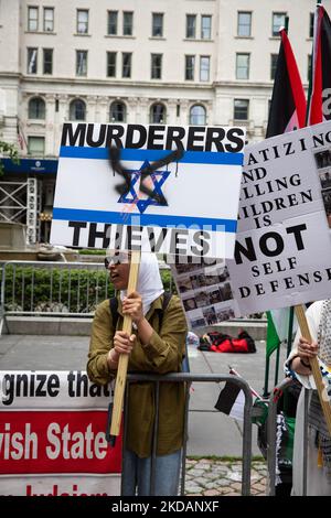 Palestinian protesters and their allies gathered to denounce Israeli ...