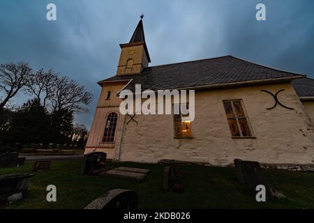 Lorenskog by night in Norway Stock Photo - Alamy