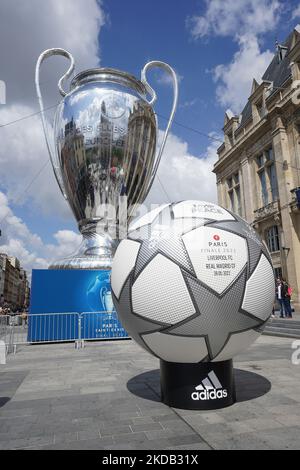 An inflatable trophy on display at the Basilica of Saint-Denis ahead of ...