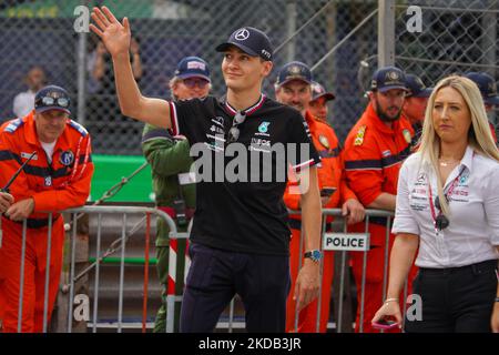 George Russell of UK driving the (63) Mercedes-AMG Petronas F1 Team W17 ...
