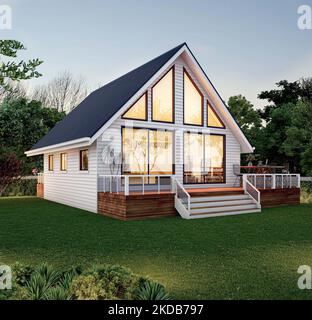 Skillion Roof Home Design Stock Photo - Alamy