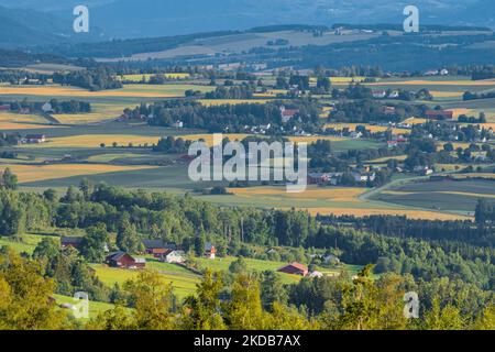 Hoff Medieval Church, Toten, Norway Stock Photo - Alamy