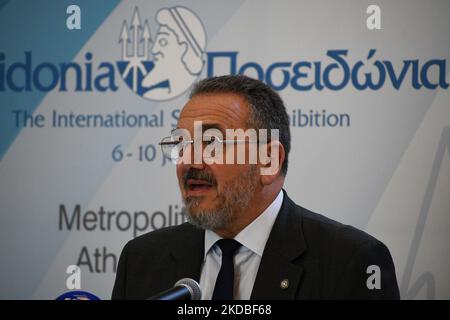 Posidonia 2022 press conference in Piraeus, Greece. , in Piraeus ...