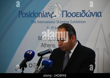 Posidonia 2022 press conference in Piraeus, Greece. , in Piraeus ...