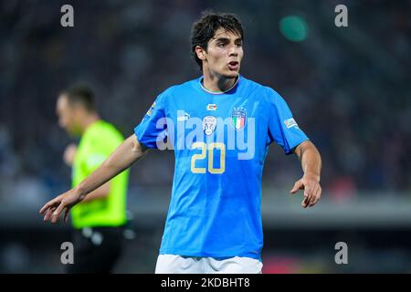 Matteo Cancellieri of Italy looks on during the UEFA Nations League ...