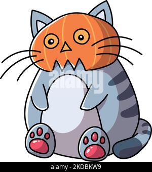 Autumn vector background with cute pumpkin, foliage, acorns . vector ...