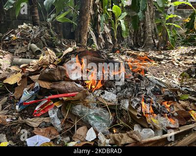 Garbage on fire , India , Asia Stock Photo - Alamy