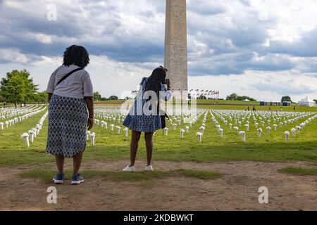 The National Gun Violence Memorial is seen on the National Mall in ...