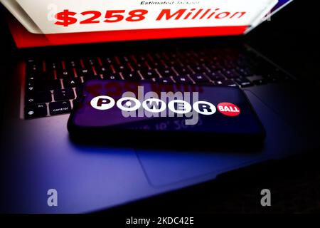 The jackpot for the Powerball lottery game is displayed outside Ted's ...