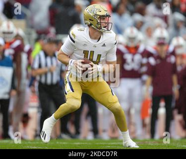 November 5, 2022: Georgia Tech Yellow Jackets quarterback Zach Pyron ...