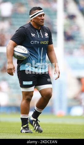 during the Gallagher Premiership Final at Twickenham Stadium, London ...