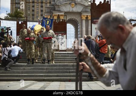 Funeral ceremony of Ukrainian serviceman and politician Oleh Kytsyn on ...
