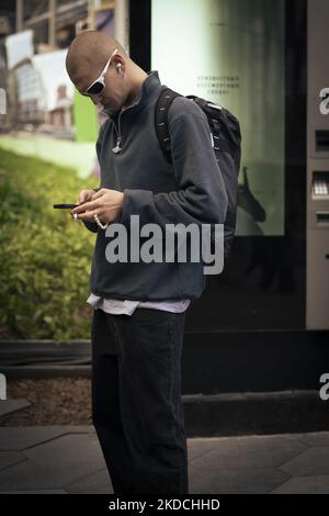 Street Style Moscow Fashion Week 26 June 2022, Moscow, Russia (Photo by ...