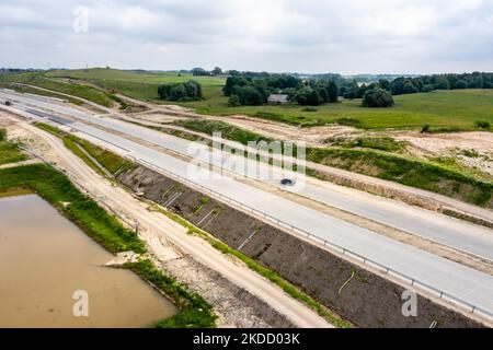 A building site of S76 road (via Baltica) in Suwalki Gap leading to ...