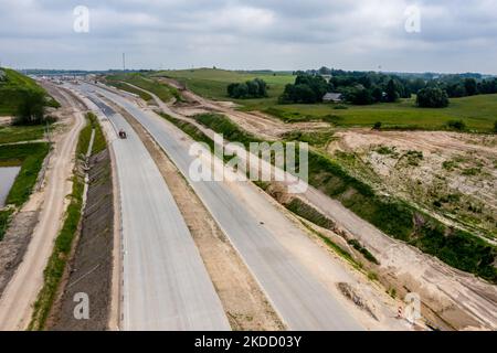 A building site of S76 road (via Baltica) in Suwalki Gap leading to ...
