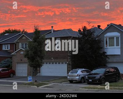 Magnificent sunset in Toronto, Ontario, Canada, on July 01, 2022 ...