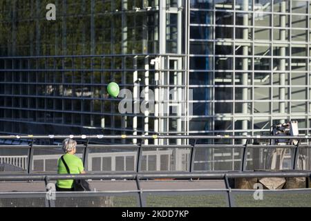Pro-nuclear energy activists gather outside the European Parliament ...