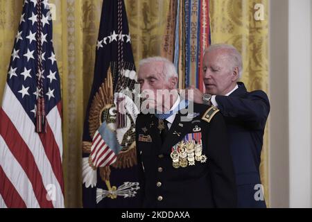 US President Joe Biden awards the Medal of Honor to Specialist 5th ...