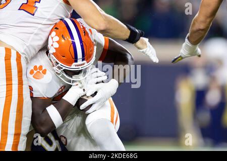 Clemson running back Phil Mafah celebrates after scoring a touchdown ...