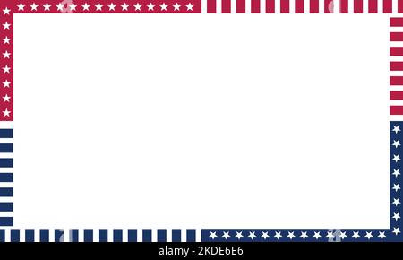 Patriotic border divider american usa flag Stock Vector Image & Art - Alamy