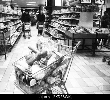 The food department of the department stores' Karstadt 1982, Germany ...