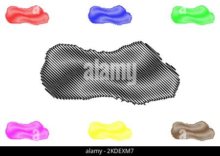 Ie-jima island (Japan, East Asia, Japanese archipelago) map vector ...