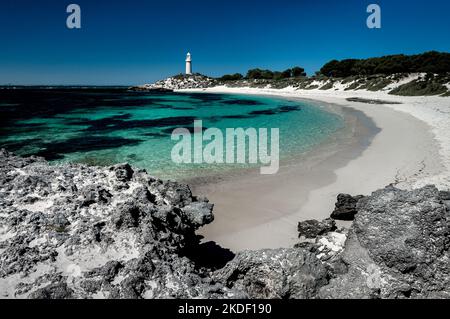 Built in 1900 Bathurst Lighthouse is located at the end of Pinky Beach ...