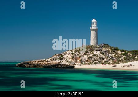 Built in 1900 Bathurst Lighthouse is located at the end of Pinky Beach ...