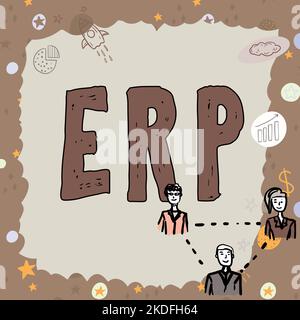 Conceptual display Erp, Business approach enterprise resource planning centralized database for ...