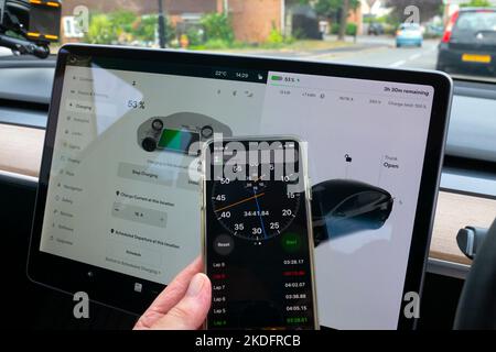 testing,charging,speed,Tesla,Model,3,timing,kilowatt,hour,street ...