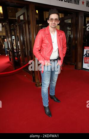 Michael Joseph Hardwick attends Grease press night at Dominion Theatre ...