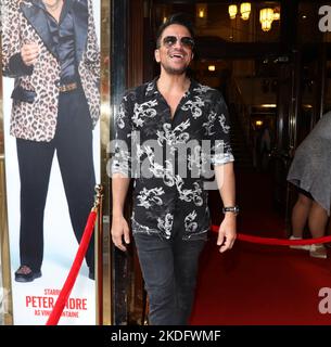 Peter Andre attends Grease press night at Dominion Theatre in London ...