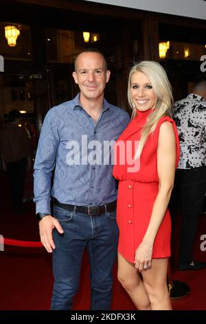Martin Lewis and Lara Lewington attend Grease press night at Dominion ...