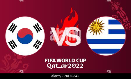 Uruguay vs South Korea football match Stock Photo - Alamy