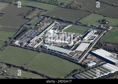 Aerial view of Long Lartin High Security Prison near Evesham in ...