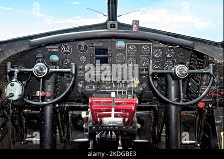 B17 Flying Fortress Bomber Aluminum Overcast USAF WWII Aircraft pictured in Flagstaff, Arizona ...