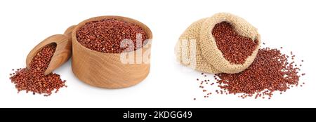 A Bowl of Red Quinoa Isolated on a White Background Stock Photo - Alamy