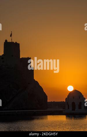 Muscat, Oman - 23rd November 2022 : View of the Al Jalali fortess at ...