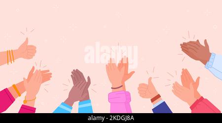 Applause hands. Hand claps, applauding congratulations and success ...