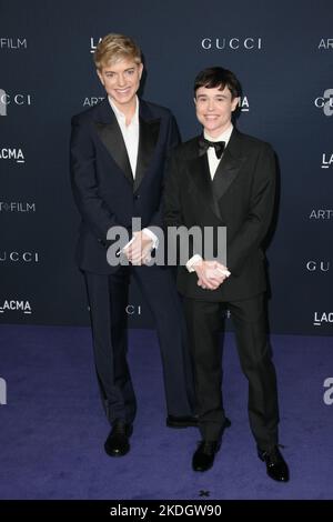 Mae Martin and Elliott Page attend the 2022 LACMA ART FILM GALA ...