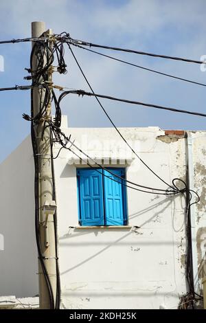 blue slatted window, Rethymno, Crete, Greece, Europe Stock Photo - Alamy