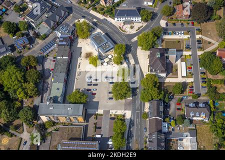 Aerial view, Heessen market, Heessen, Hamm, Ruhr area, North Rhine ...