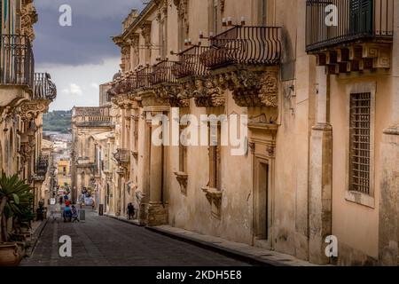 Noto, Sicily, Italy - July 14, 2020: Old bell tower in Noto - Sicily ...
