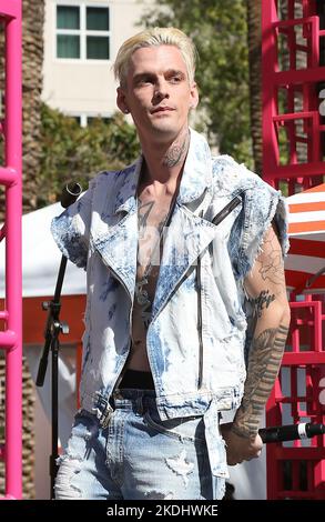 ARCHIVE: 15 April 2017 - Las Vegas, Nevada - Aaron Carter. Aaron Carter ...