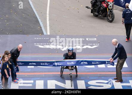 Marcel Hug of Switzerland winner of NYC TCS Marathon in professional ...