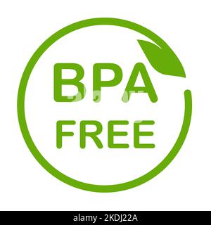 BPA FREE bisphenol A and phthalates free icon vector non toxic plastic ...