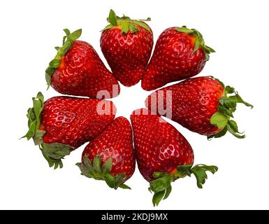 a circle of strawberries on a transparent background Stock Photo - Alamy