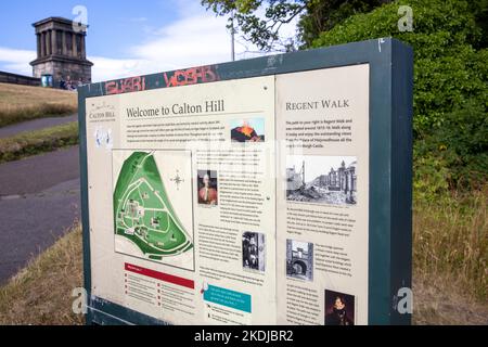 Map of Calton Hill Edinburgh Scotland UK Stock Photo - Alamy