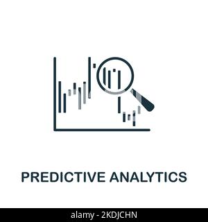 Predictive analytics icon. Monochrome simple sign from digitalization ...